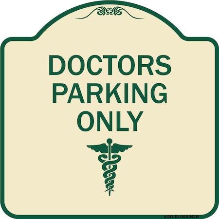 Signmission Doctor Parking Only Heavy-Gauge Aluminum Architectural Sign ...