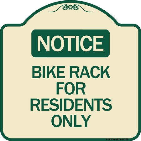 Signmission Bike Rack for Residents Only Heavy-Gauge Aluminum ...