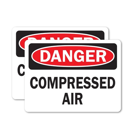 Signmission Compressed Air Danger Sign, Vinyl Decal, 24in W x 18in L ...