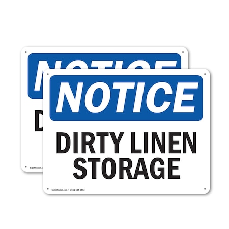 Signmission Dirty Linen Storage, 14 in W x Rectangle, Plastic OS-2PACK ...