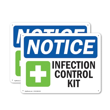 Signmission Infection Control Kit, 14 in W x Rectangle, Aluminum OS ...