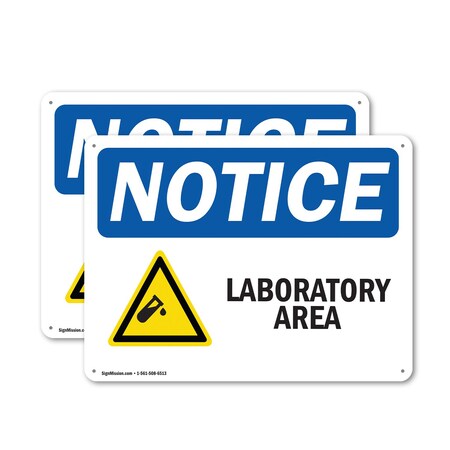 Signmission Laboratory Area, 10 in W x Rectangle, Plastic OS-2PACK-NS-P ...