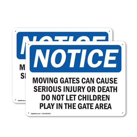 Signmission Moving Gate Can Cause Serious Injury Or, 14 in W x ...