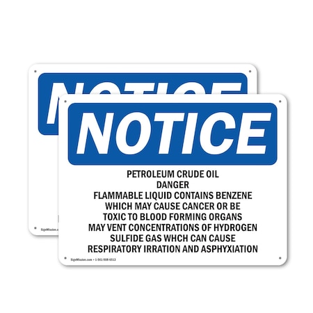 Signmission Petroleum Crude Oil Danger Flammable Liquid OSHA Notice ...