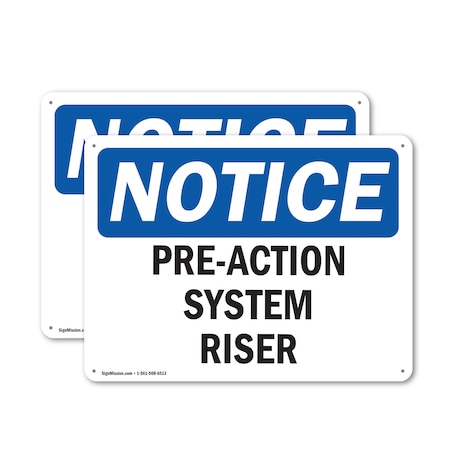 Signmission Pre-Action System Riser, 14 in W x Rectangle, Plastic OS ...