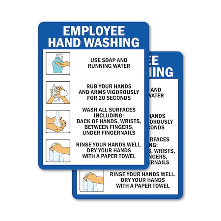 Signmission Employee Hand Washing OSHA Notice Sign, Vinyl Decal, 7in W ...