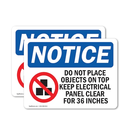 Signmission Do Not Place Objects On Top Sign With Symbol, 18 in W x ...