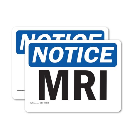 Signmission MRI, 24 in W x Rectangle, Vinyl Decal OS-2PACK-NS-D-1824-L ...