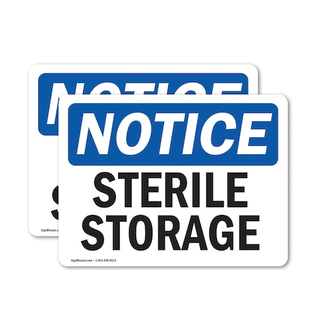 Signmission Sterile Storage, 24 in W x Rectangle, Vinyl Decal OS-2PACK ...