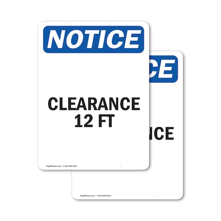 Signmission Clearance 12 Ft, 5 in W x Rectangle, Vinyl Decal OS-2PACK ...