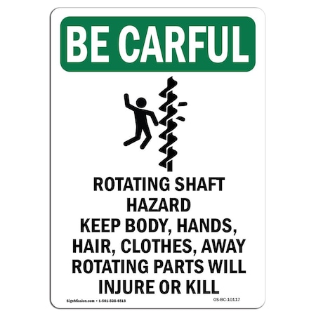 Signmission OSHA CAREFUL, 24" Height, Decal, 24" H, 24" W, Portrait ...