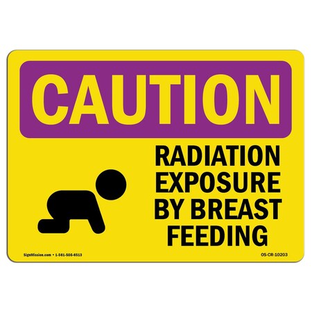 Signmission OSHA RADIATION Sign, Radiation Exposure By Breast Feeding ...
