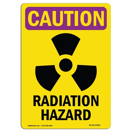 Signmission OSHA RADIATION Sign, Radiation Hazard W/ Symbol, 10in X 7in ...
