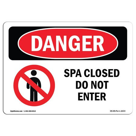 Signmission Safety Sign, OSHA Danger, 18" Height, 24" Width, Aluminum ...