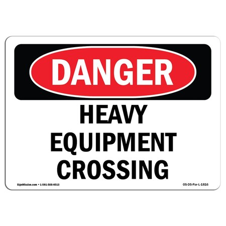 Signmission Safety Sign, OSHA Danger, 18" Height, Aluminum, Heavy ...