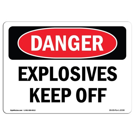 Signmission Safety Sign, OSHA Danger, 18" Height, Rigid Plastic ...