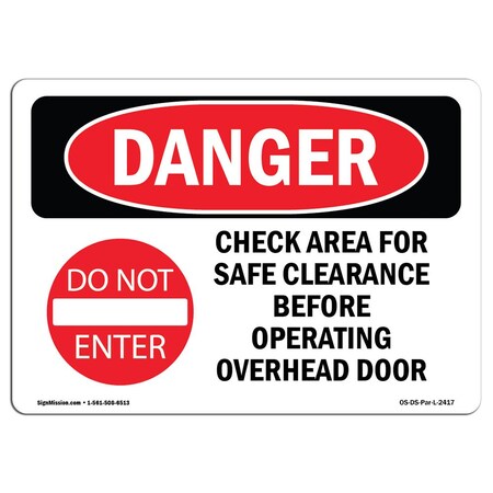 Signmission Safety Sign, OSHA Danger, 7" Height, 10" Width, Chemical ...
