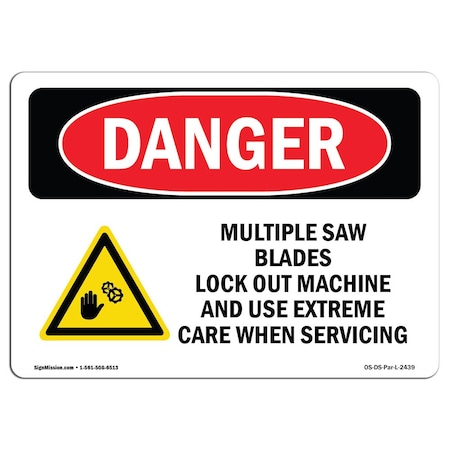 Signmission Safety Sign, OSHA Danger, 18" Height, Aluminum, Multiple ...