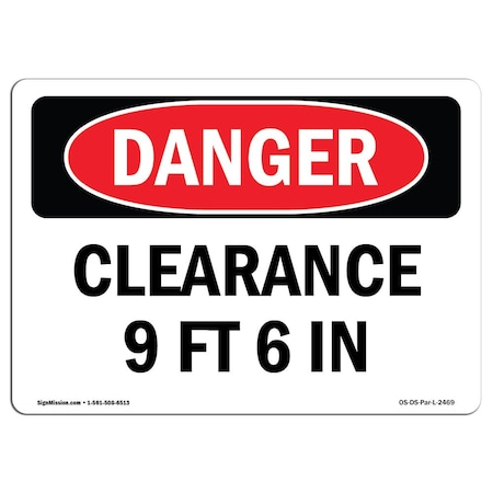 Signmission Safety Sign, OSHA Danger, 7" Height, Rigid Plastic ...