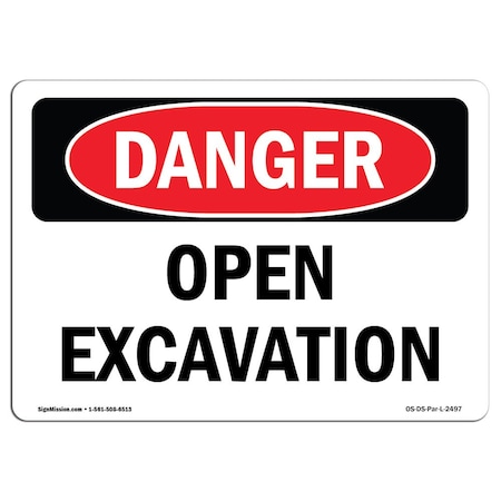 Signmission Safety Sign, OSHA Danger, 12" Height, Aluminum, Open ...