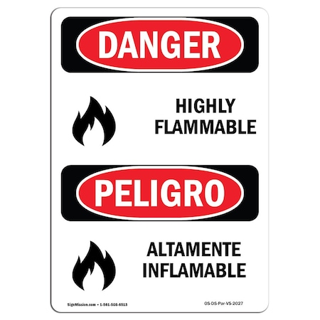 Signmission Safety Sign, OSHA Danger, 10" Height, Rigid Plastic ...