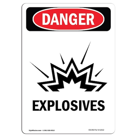 Signmission Safety Sign, OSHA Danger, 24" Height, Rigid Plastic ...