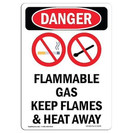 Signmission Safety Sign, OSHA Danger, 10" Height, Aluminum, Flammable ...