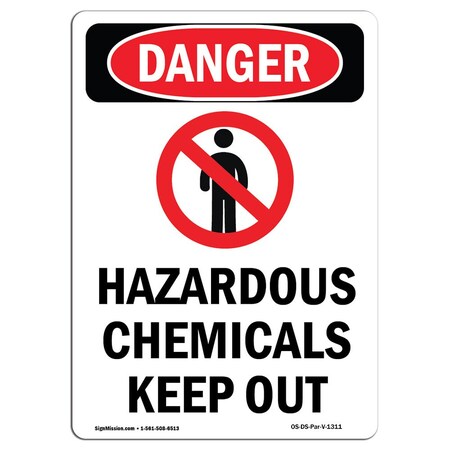 Signmission Safety Sign, OSHA Danger, 24" Height, Aluminum, Hazardous ...