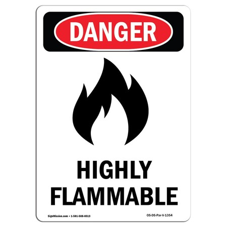 Signmission Safety Sign, OSHA Danger, 24" Height, Aluminum, Highly ...