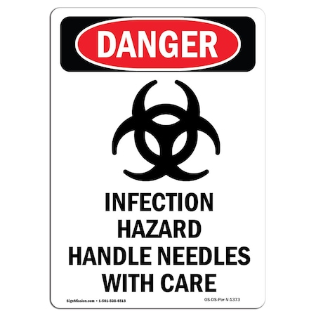 Signmission Safety Sign, OSHA Danger, 18" Height, Aluminum, Infection ...