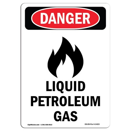 Signmission Safety Sign, OSHA Danger, 10" Height, Rigid Plastic, Liquid ...