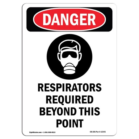 Signmission OSHA Danger Sign, Respirators Required, 24in X 18in Decal ...