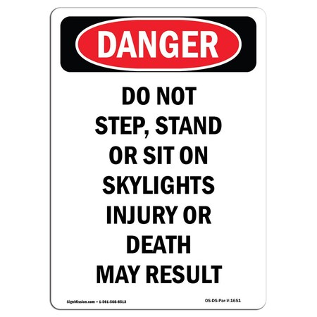 Signmission Safety Sign, OSHA Danger, 10" Height, Aluminum, Portrait Do ...