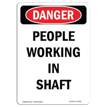 Signmission Safety Sign, OSHA Danger, 18" Height, Aluminum, Portrait ...