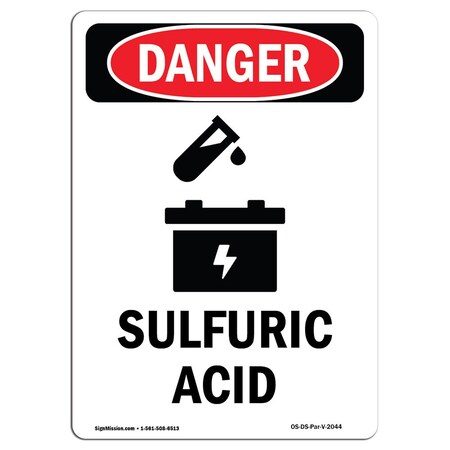 Signmission Safety Sign, OSHA Danger, 7" Height, Portrait, D-57-V-2044 ...