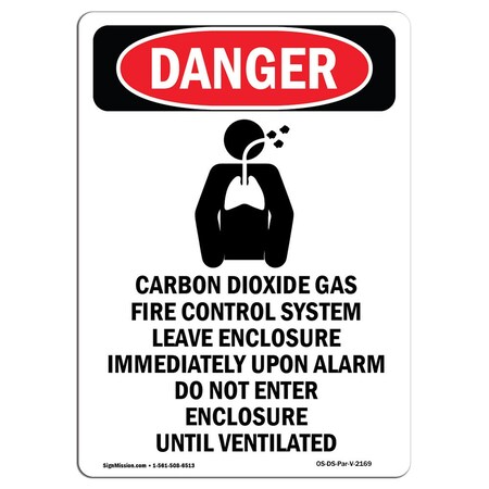 Signmission Safety Sign, OSHA Danger, 7" Height, Portrait Carbon ...