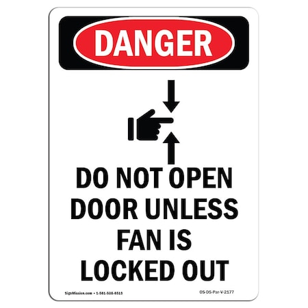 Signmission Safety Sign, OSHA Danger, 18" Height, Aluminum, Portrait Do ...
