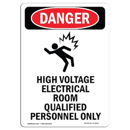 Signmission Safety Sign, OSHA Danger, 10" Height, Rigid Plastic, High ...
