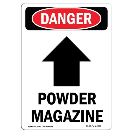 Signmission Safety Sign, OSHA Danger, 18" Height, Aluminum, Powder ...