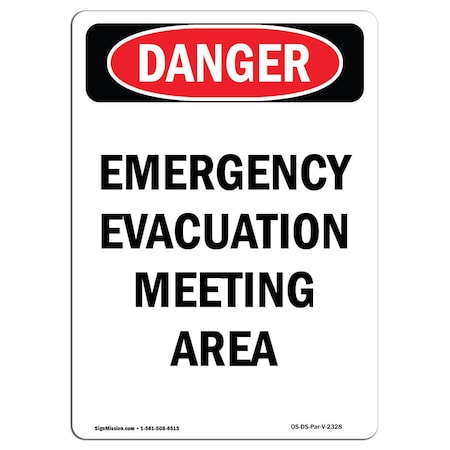 Signmission Safety Sign, OSHA Danger, 24" Height, Emergency Evacuation ...