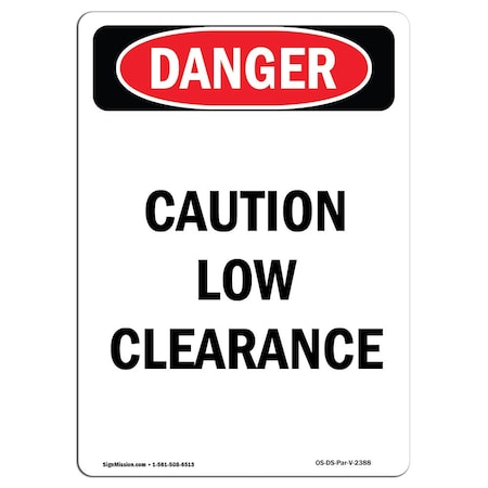 Signmission Safety Sign, OSHA Danger, 10" Height, Rigid Plastic ...