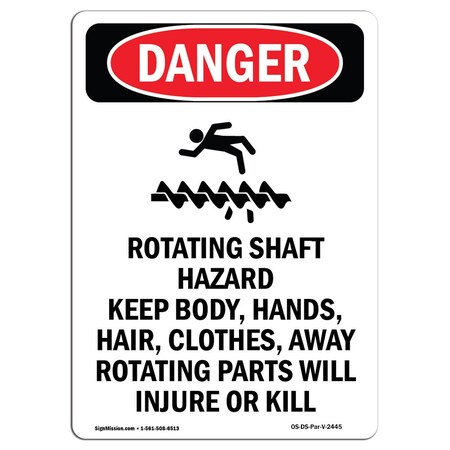 Signmission Safety Sign, OSHA Danger, 10" Height, Aluminum, Rotating ...
