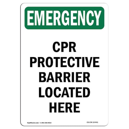 Signmission OSHA Emergency Sign, 24" Height, Rigid Plastic, CPR ...