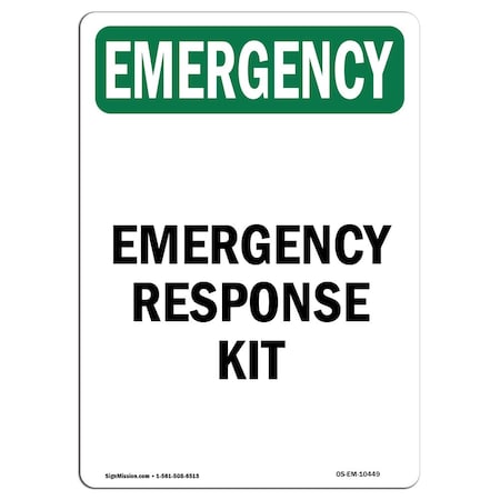 Signmission Safety Sign, OSHA EMERGENCY, 10" Height, Aluminum, Response ...