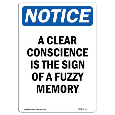 Signmission Safety Sign, OSHA Notice, 10" Height, Rigid Plastic, A ...