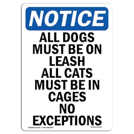 Signmission Safety Sign, OSHA Notice, 10" Height, Rigid Plastic, All ...