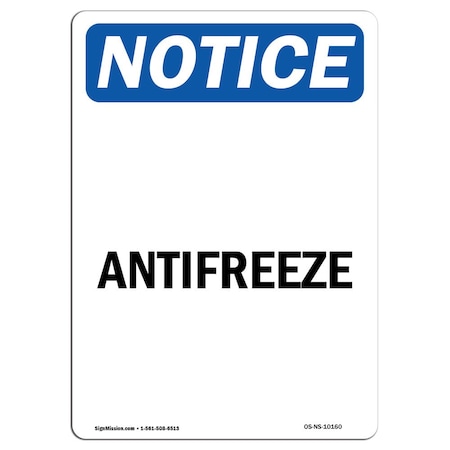 Signmission Safety Sign, OSHA Notice, 10" Height, Rigid Plastic ...