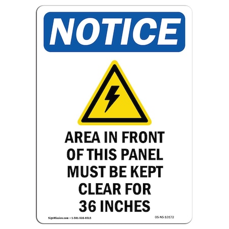 Signmission Safety Sign, OSHA , 10" Height, Rigid Plastic, Area In ...