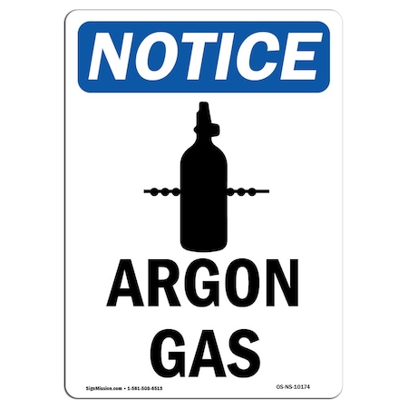 Signmission Safety Sign, OSHA Notice, 10" Height, Rigid Plastic, Argon ...