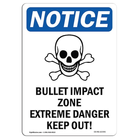 Signmission Safety Sign, OSHA Notice, 10" Height, Rigid Plastic, Bullet ...